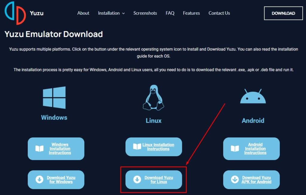 Installing Yuzu on Linux