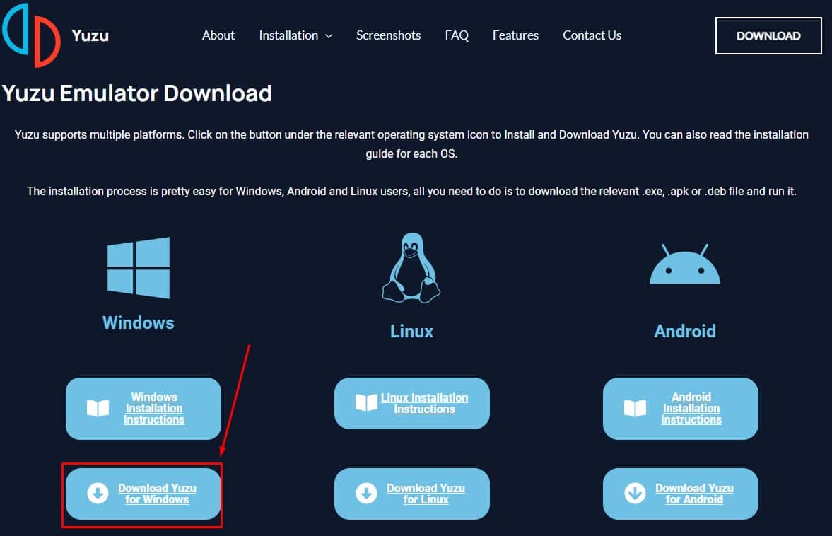 Installing Yuzu on a Windows PC